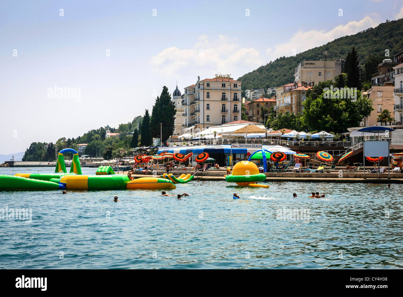 The Adriatic seaside resort of Opatija on the Croatian Riviera Stock ...