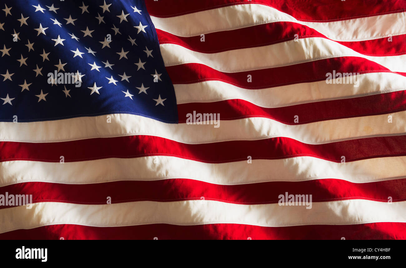 Detail of US flag, studio shot Stock Photo - Alamy