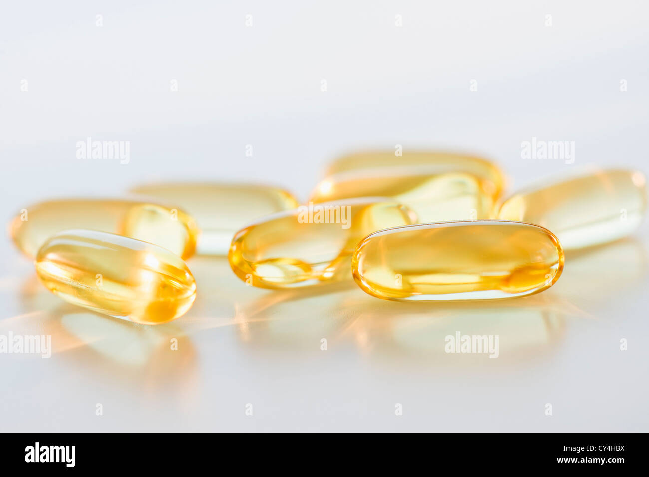 Omega fatty acid pills on white background, studio shot Stock Photo - Alamy
