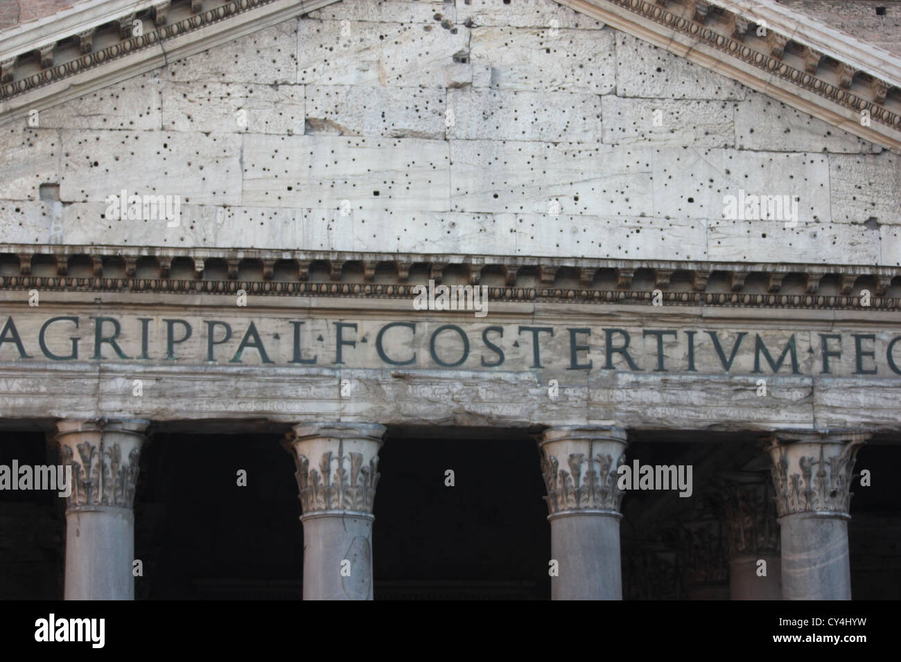 a beautiful detail of The Pantheon, Rome, history, travel, Italy ...