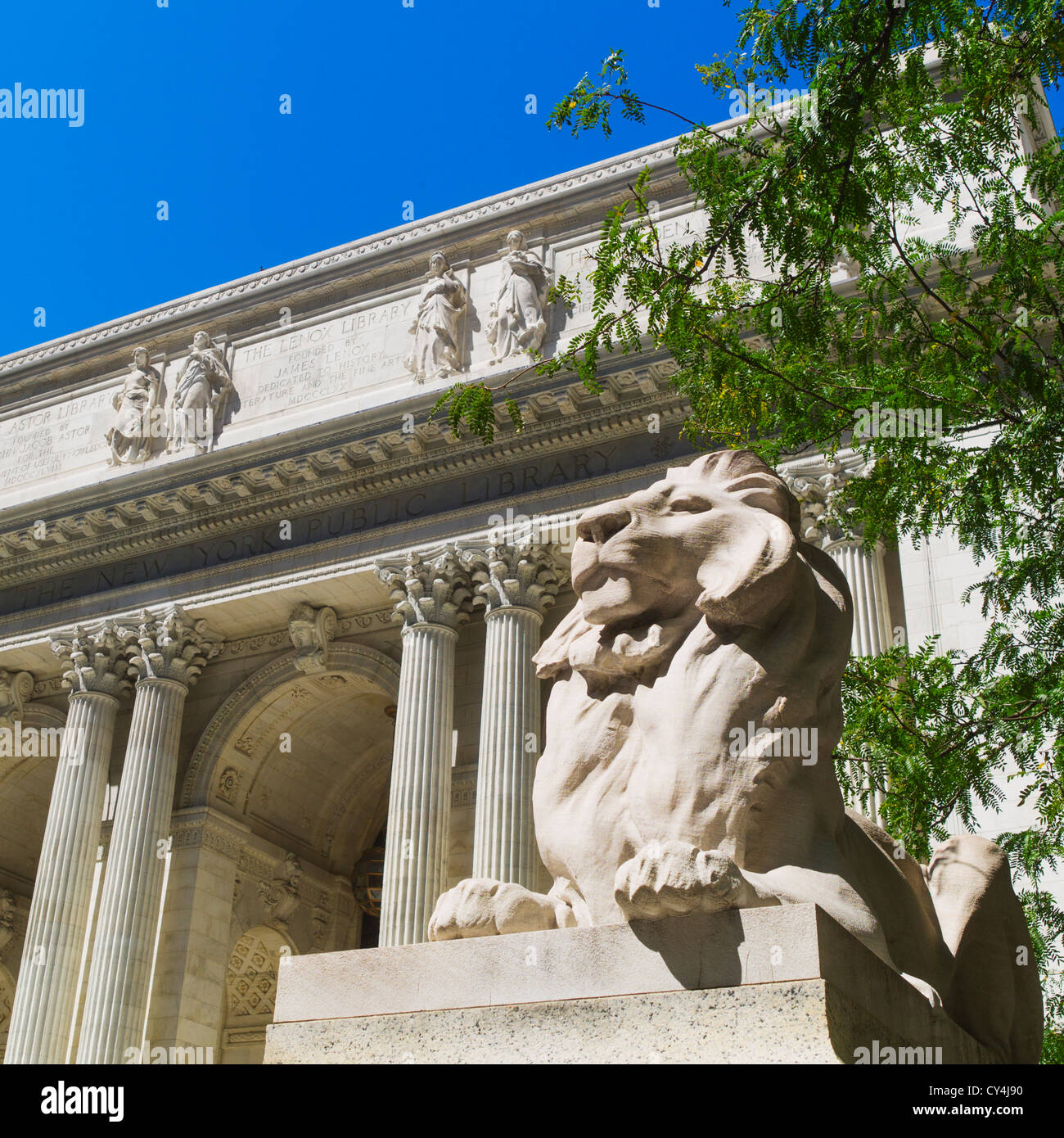 USA, New York State, New York City, New York Public Library Stock Photo ...