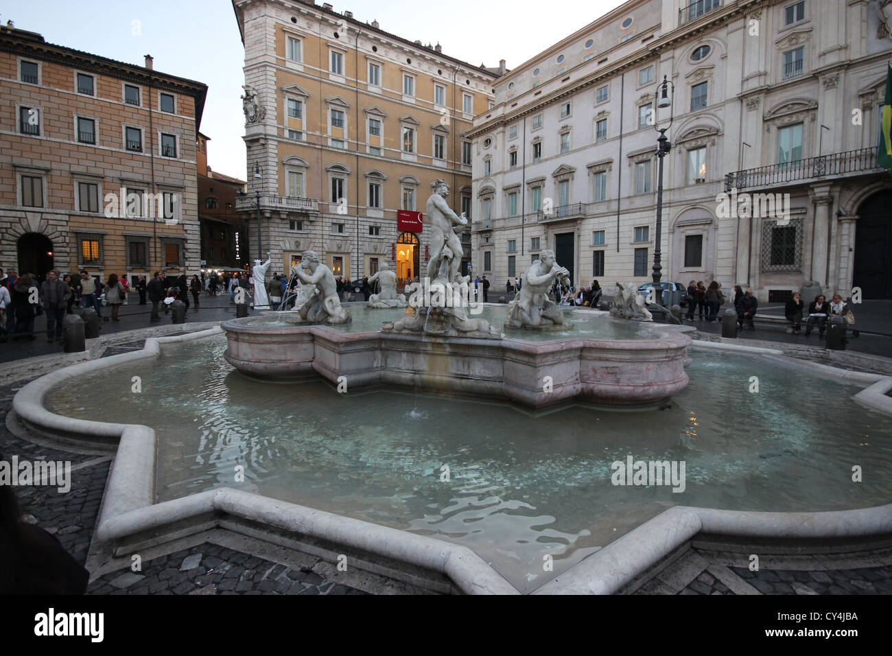 Fontana del moro Roma, rome, Rome, Piazza Navona, fountain del Moro ...