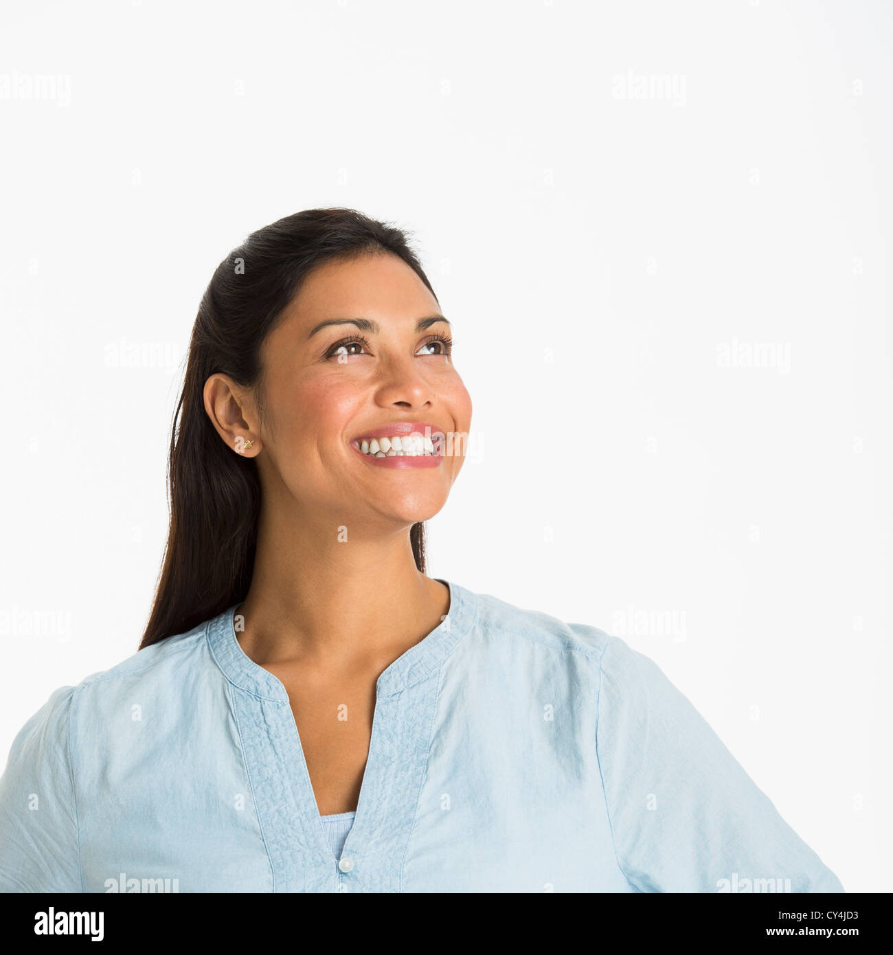Friendly happy young woman hi-res stock photography and images - Alamy