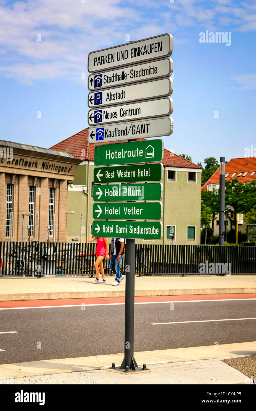 Multiple road signs german hi-res stock photography and images - Alamy