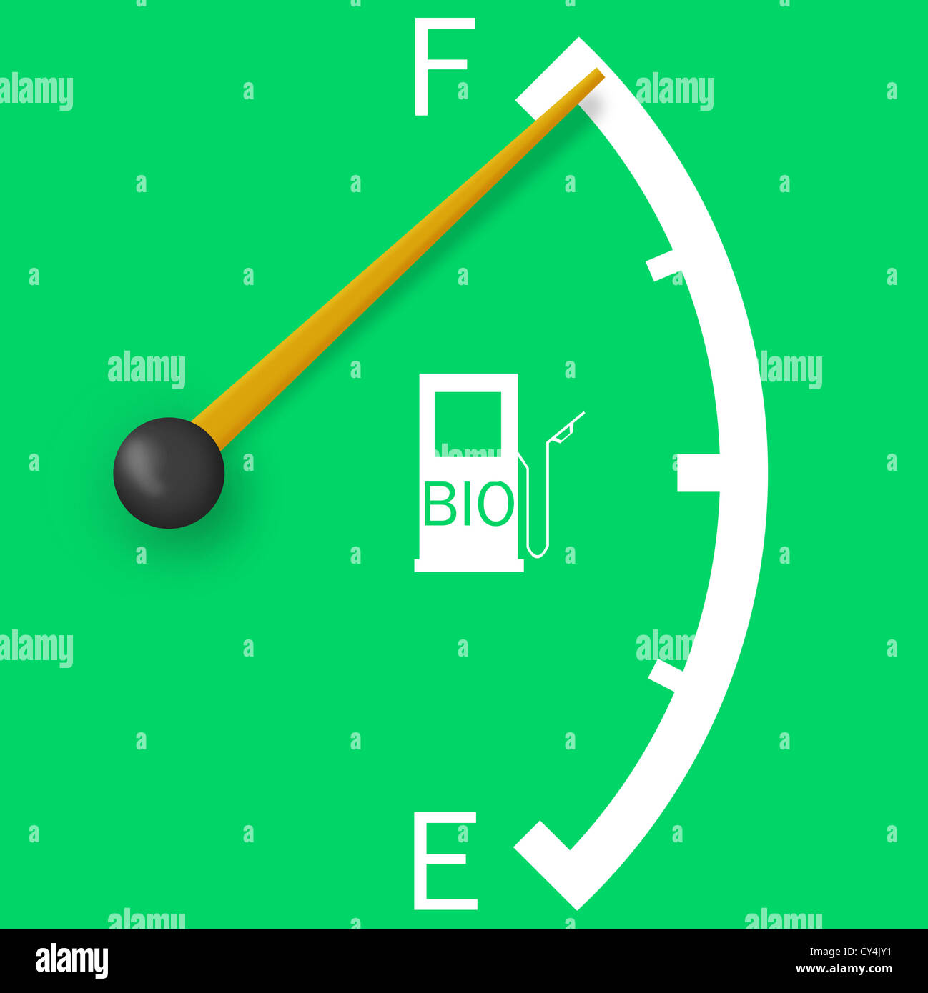 High fuel sign isolated on a bright green background Stock Photo - Alamy