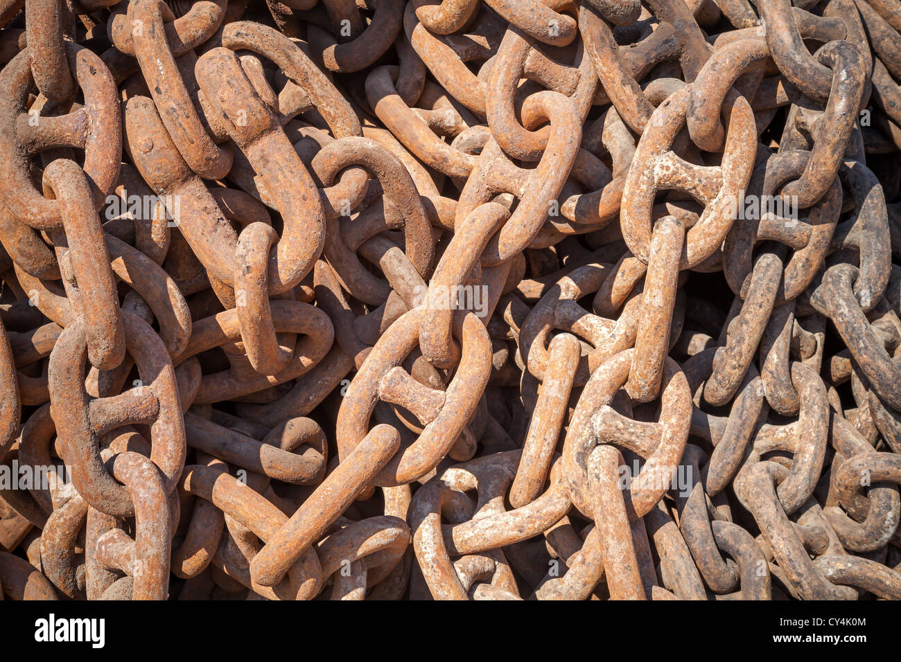 Bundle of rusty ship chain. Background texture Stock Photo - Alamy