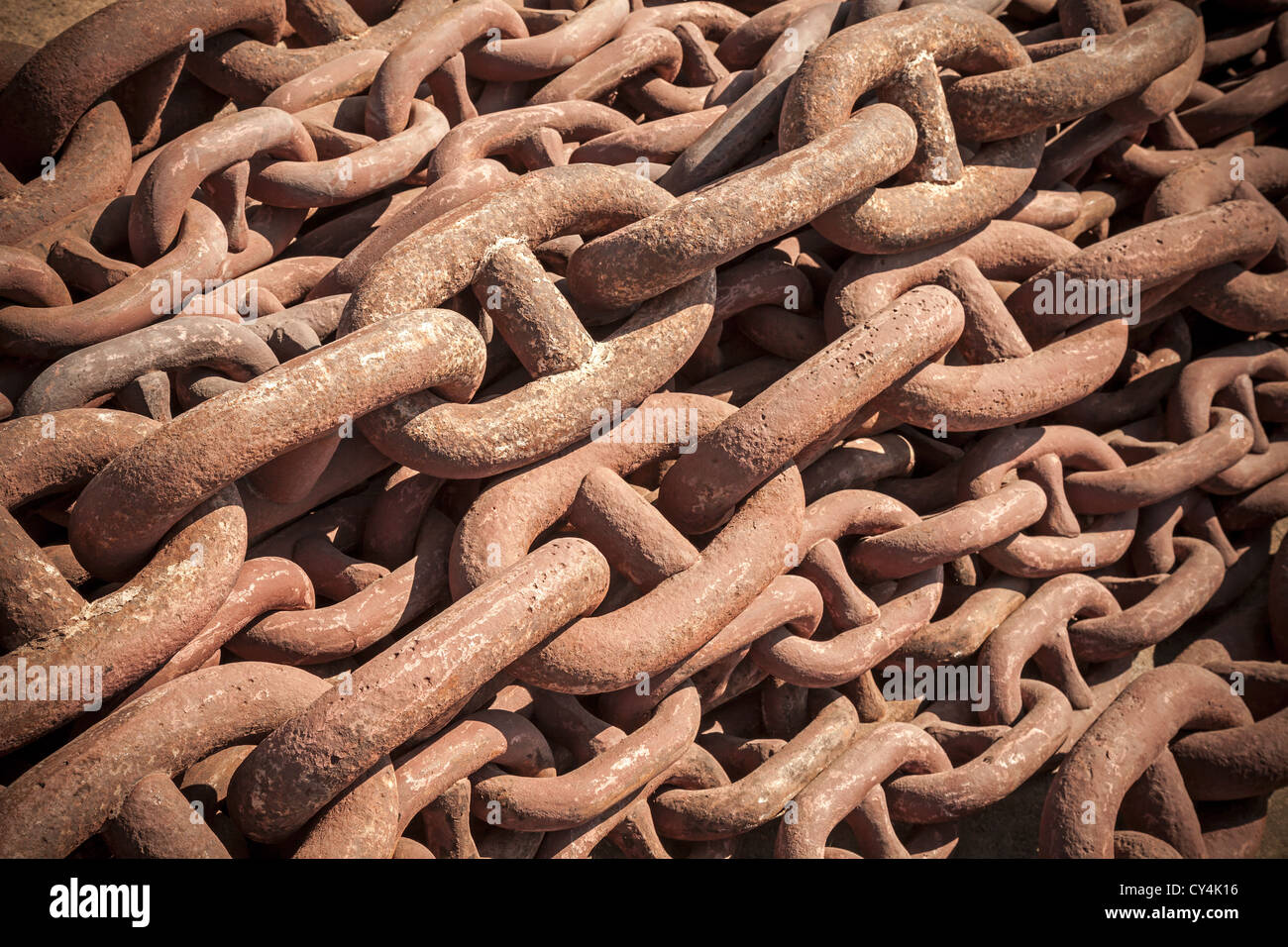 Bundle of rusty naval chain. Background texture Stock Photo - Alamy