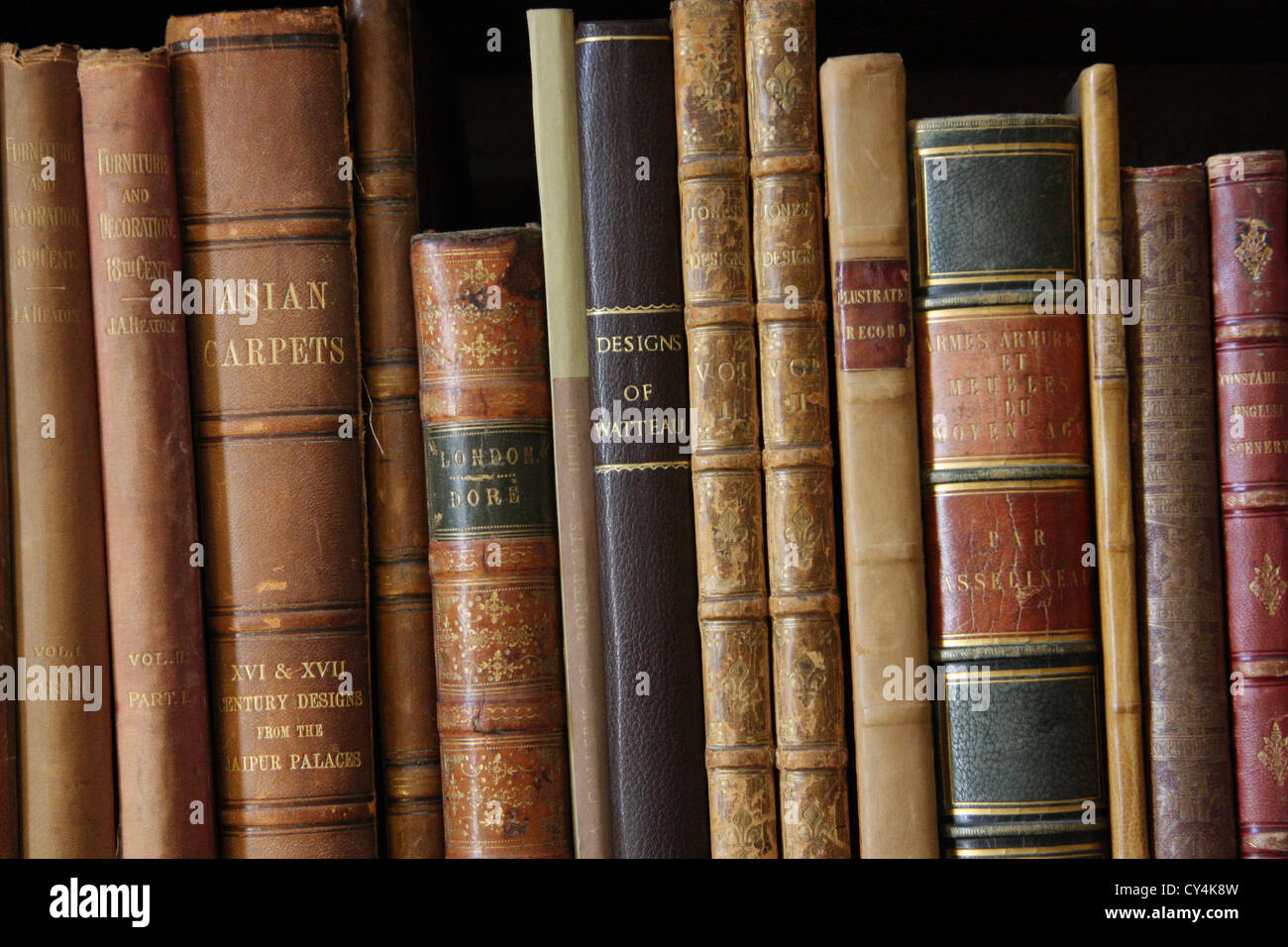 Old books on a shelf Stock Photo - Alamy