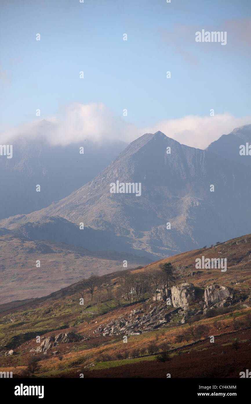 Area of Snowdonia, Wales. Picturesque view of the Snowdonia National ...