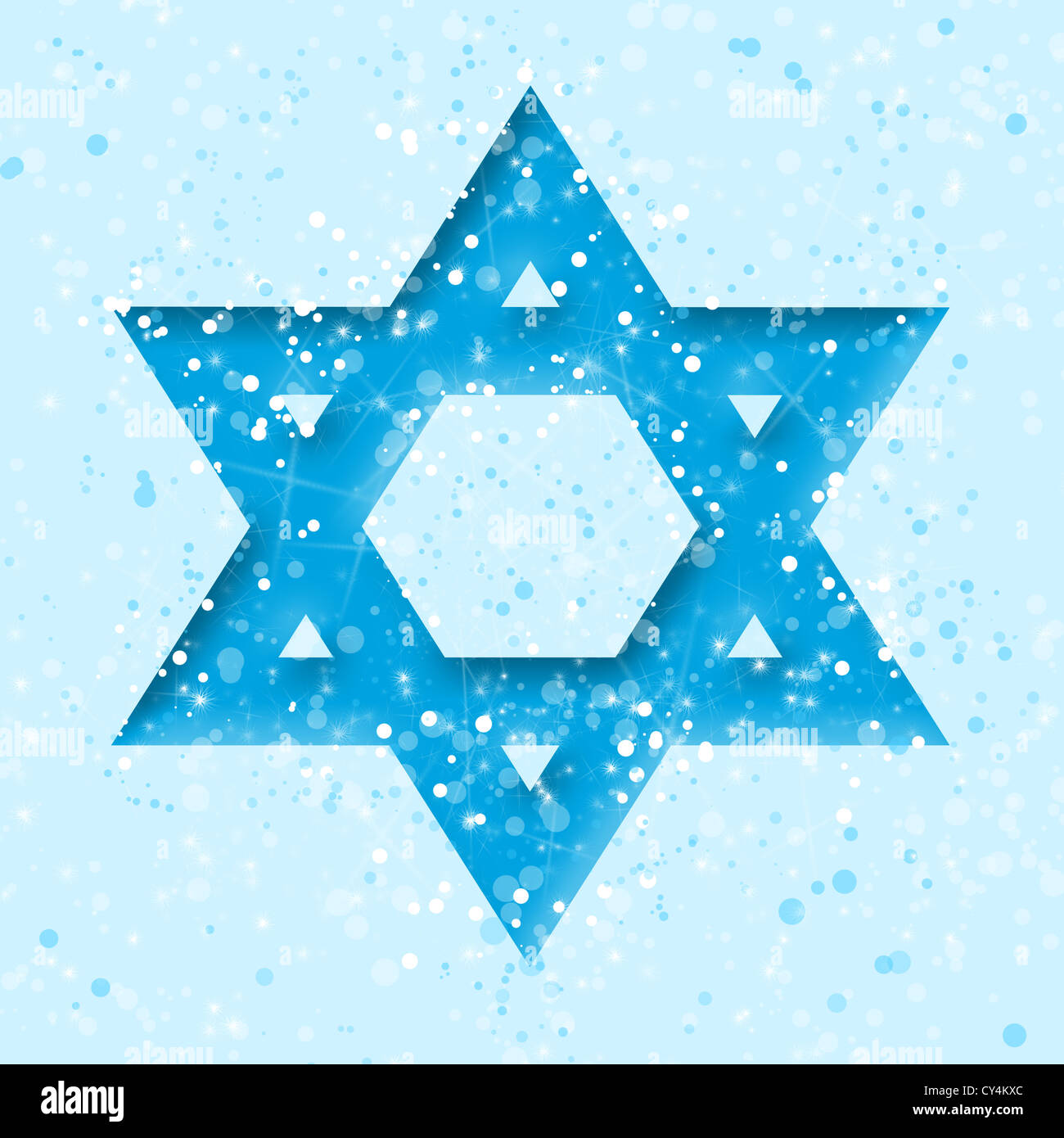 Star of David on blue Stock Photo - Alamy
