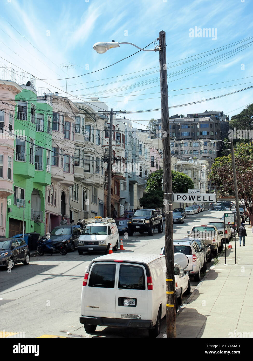 San francisco uphill street hi-res stock photography and images - Alamy