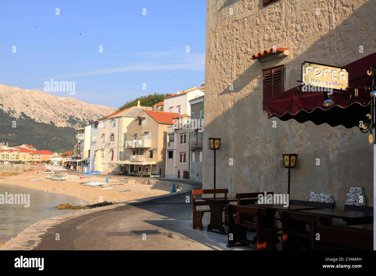 Baska village beach on the island of Krk in Croatia Stock Photo - Alamy