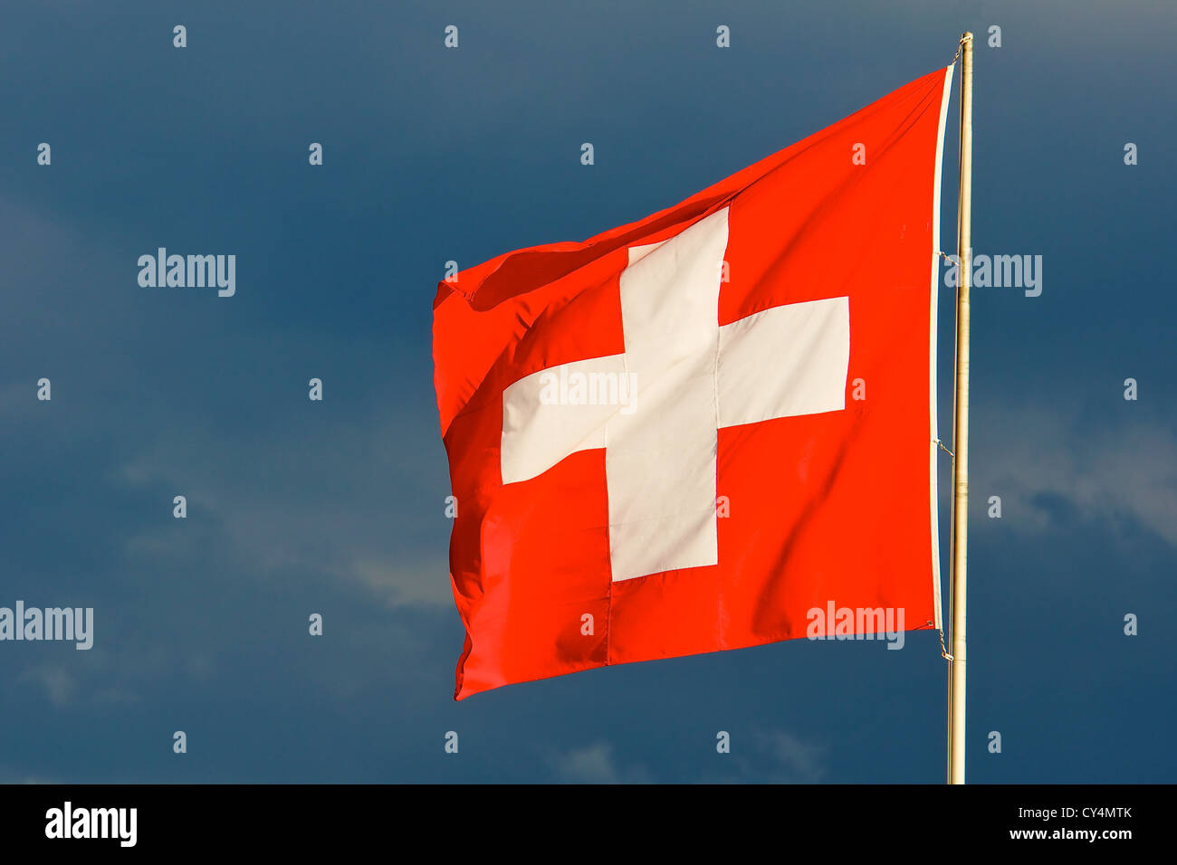 Bright red flag hi-res stock photography and images - Alamy