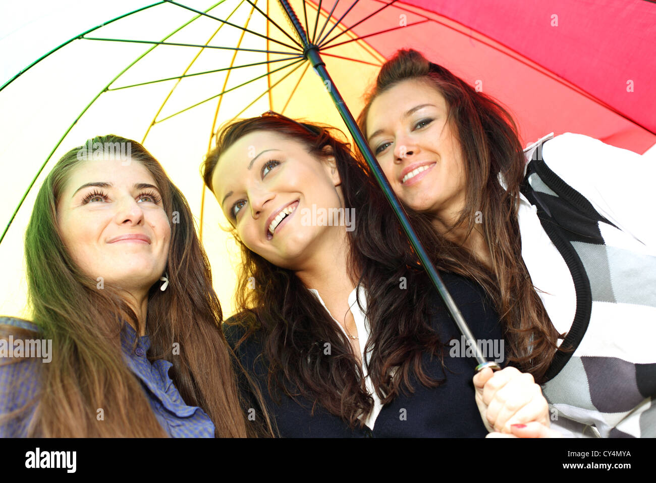 Three umbrella hi-res stock photography and images - Alamy