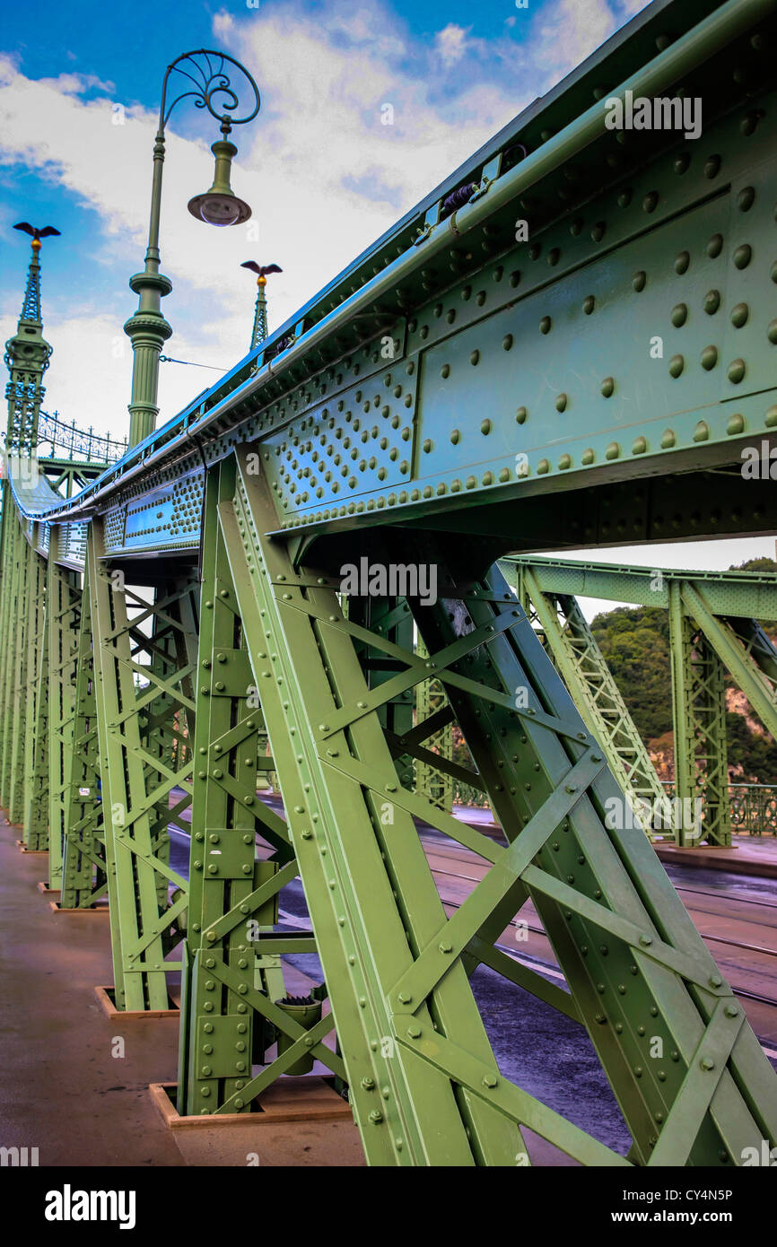 The Liberty Bridge across the River Danube is the third southernmost ...