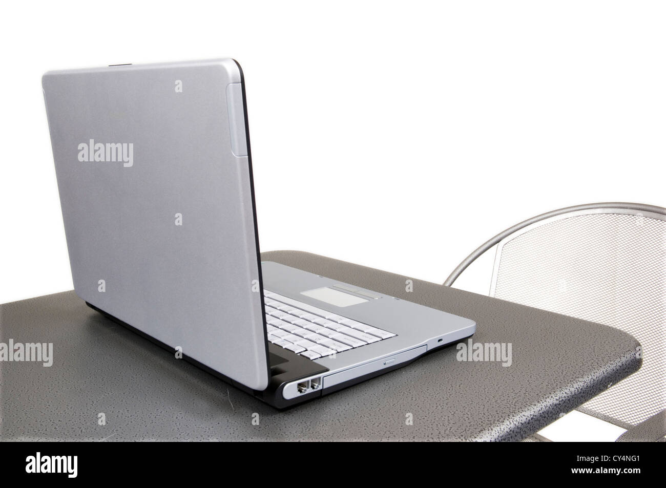 computer on gray table includes path for table and computer together ...