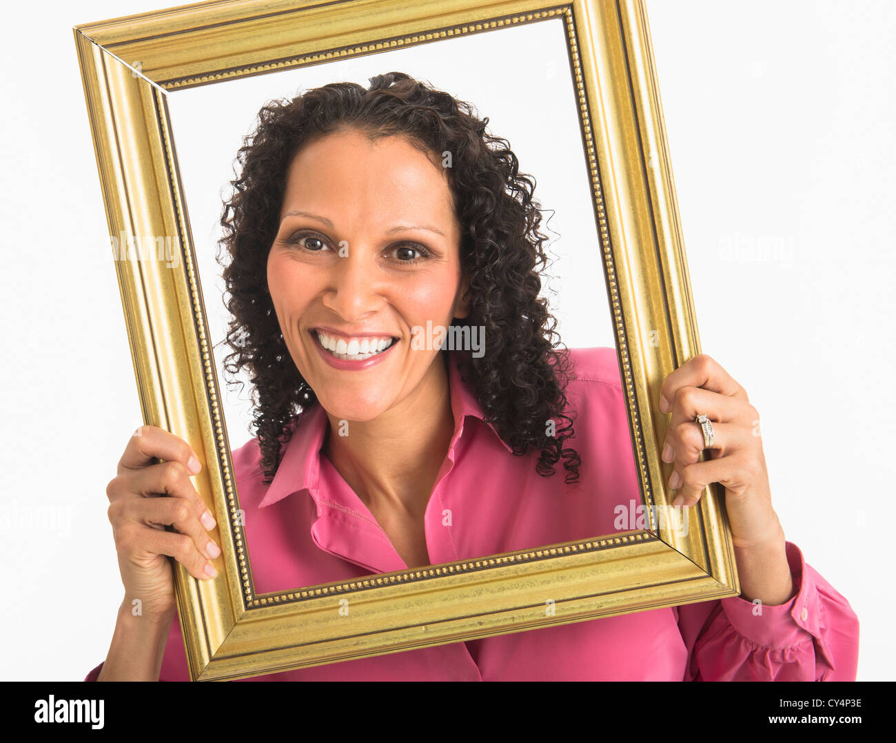 Black woman portrait frame hi-res stock photography and images - Alamy