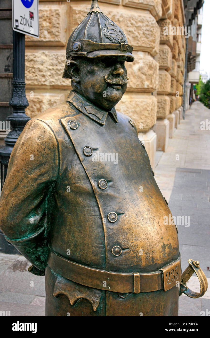 Statue of the policeman on Zrinyi utca in Budapest Stock Photo - Alamy
