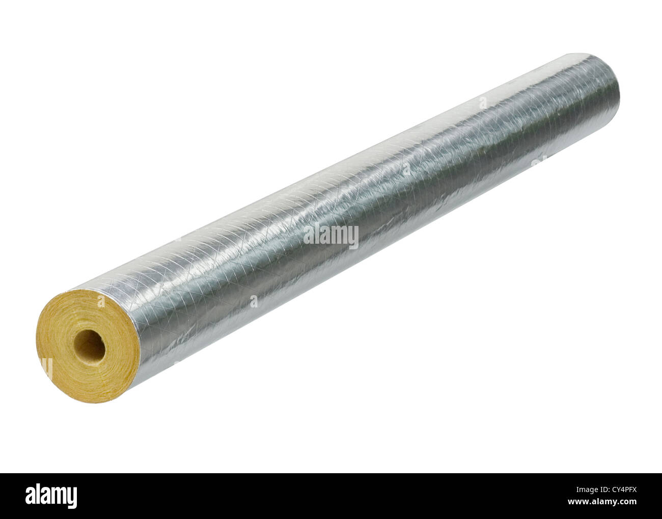 Roll of insulator silver pipes to wrapping pipeline in the refinery ...