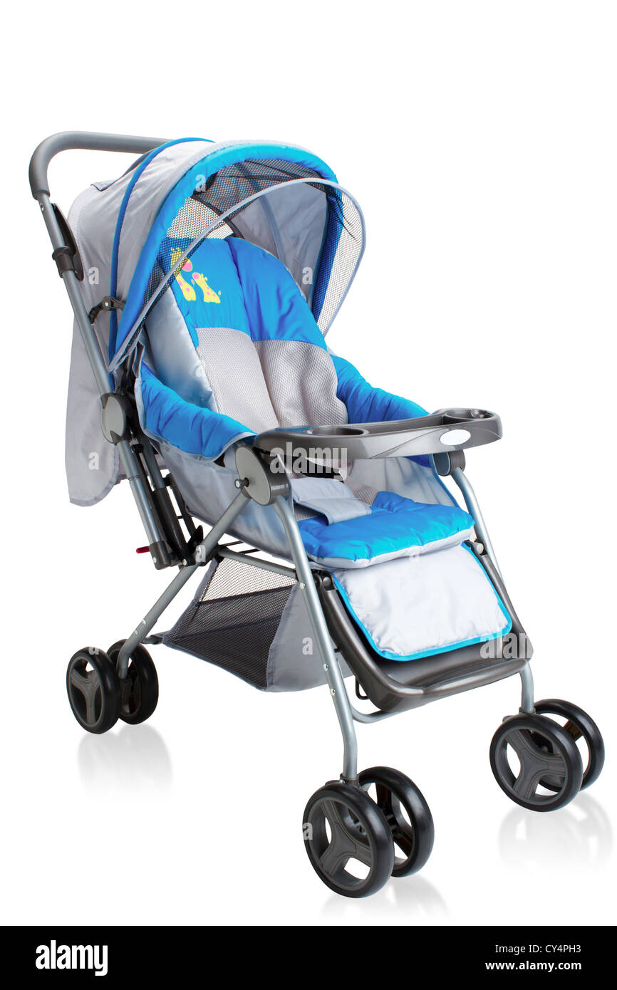 Smooth pram carriage stroller for new baby isolated Stock Photo - Alamy