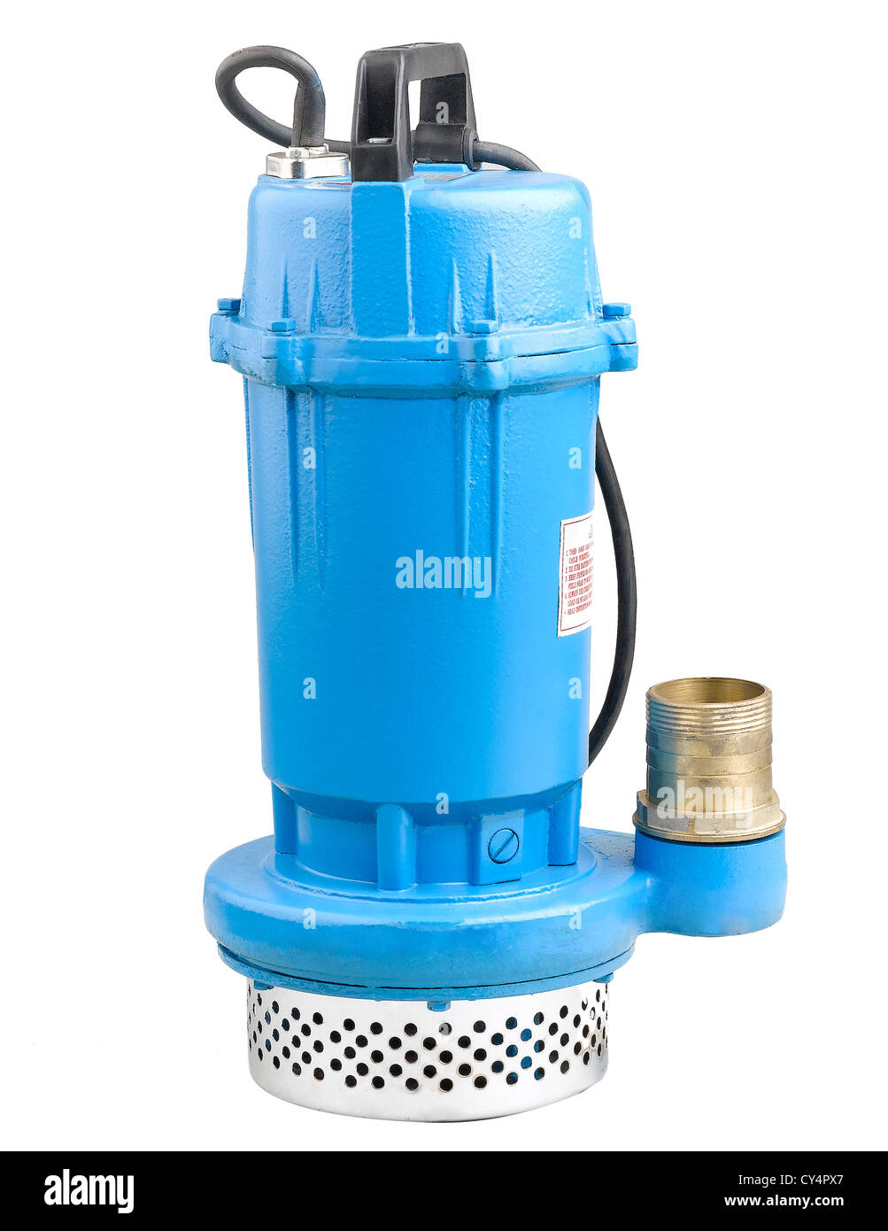 Blue water pump for your houses and farms easy use isolates on white ...