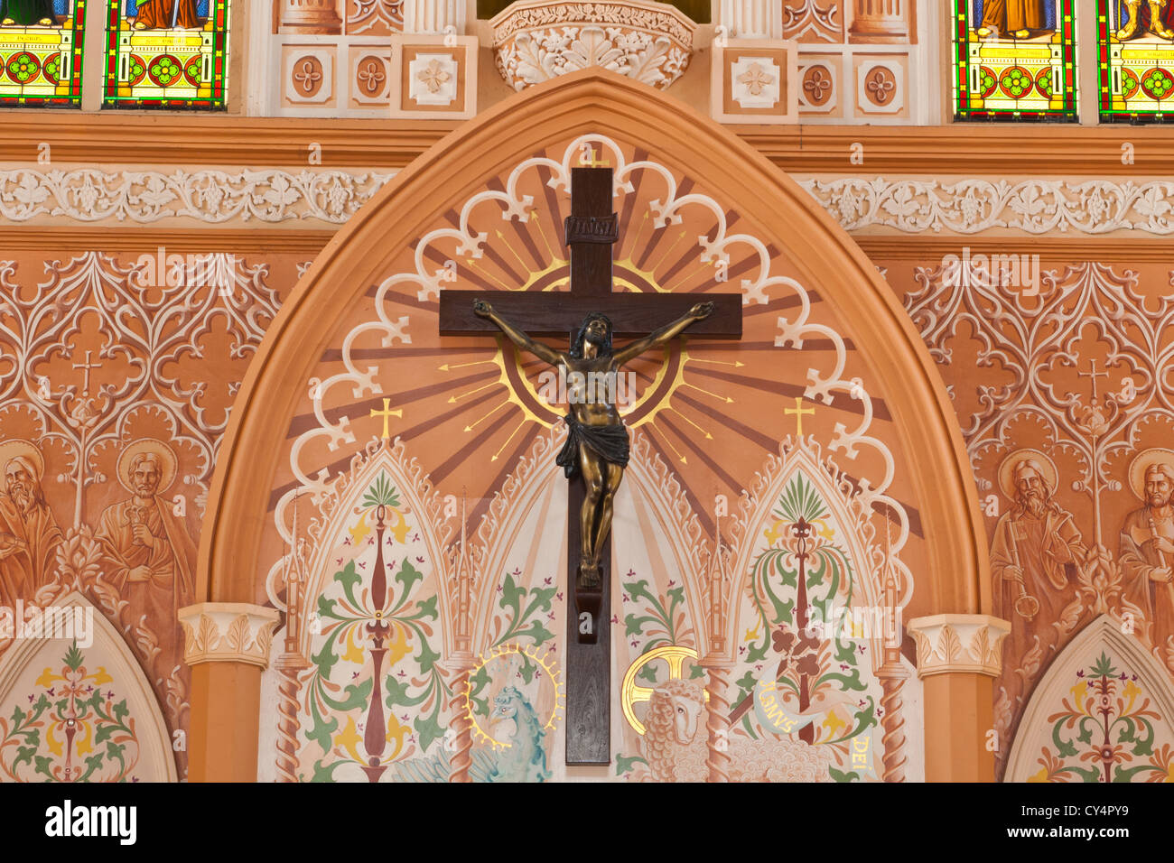 Cross in church hi-res stock photography and images - Alamy