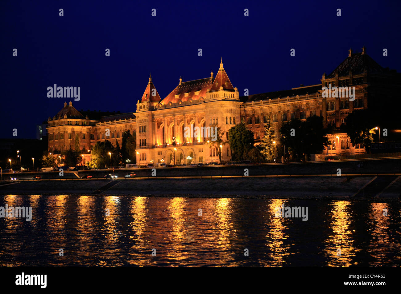 The Technical University building in Budapest on the banks of the ...