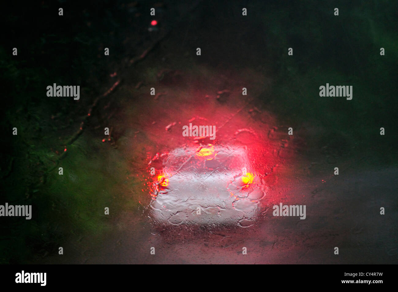 Driving on a rainy day Stock Photo - Alamy