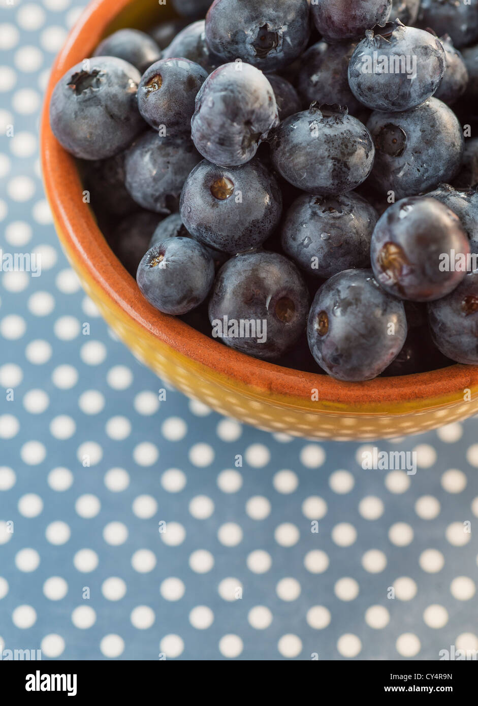Blueberries in bowl Stock Photo - Alamy