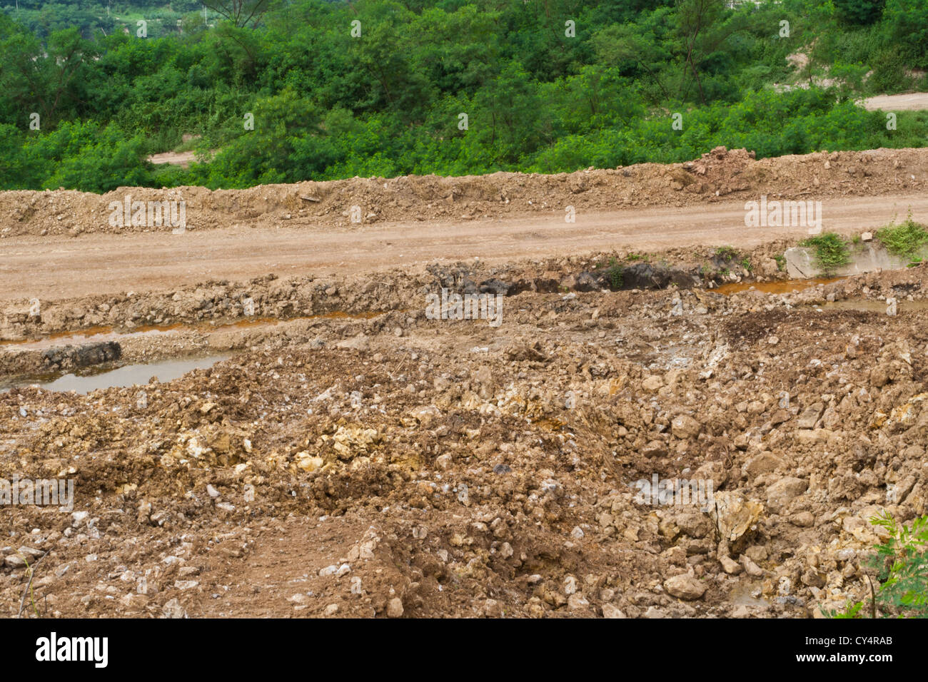 Mod landscape, mod and water after rain Stock Photo - Alamy