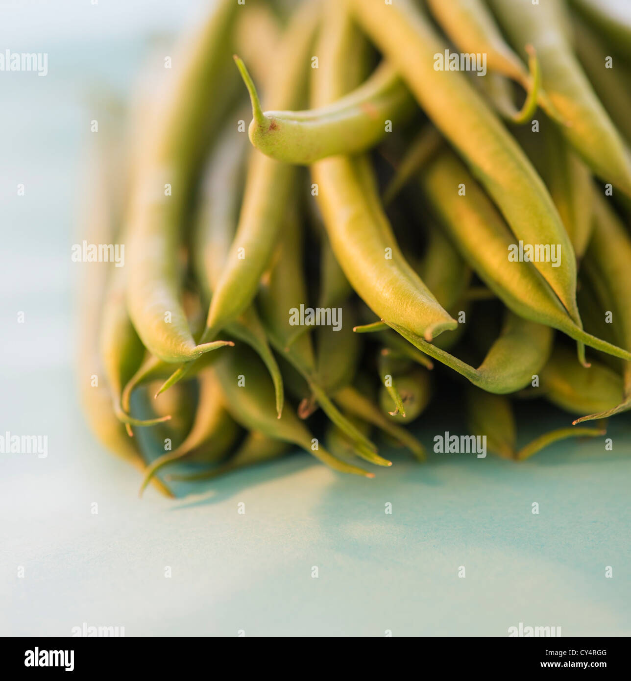 Studio shot of french green beans Stock Photo - Alamy