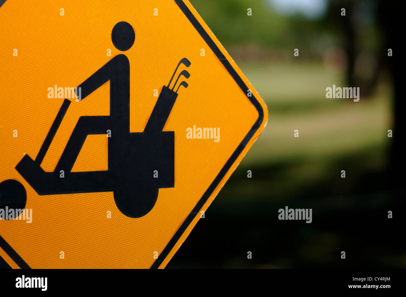 Golf course warning sign hi-res stock photography and images - Alamy