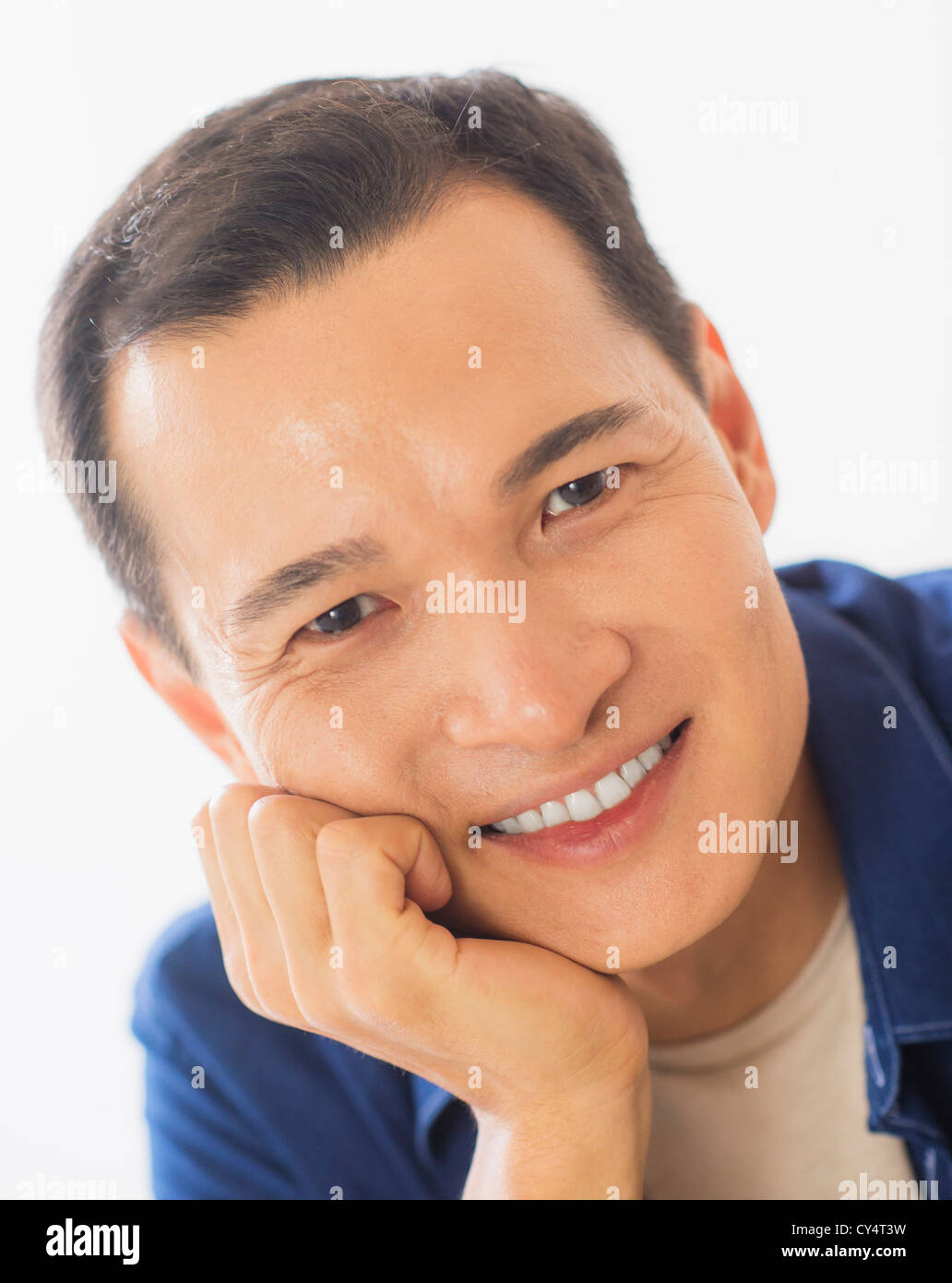 Portrait of happy mid adult man Stock Photo - Alamy