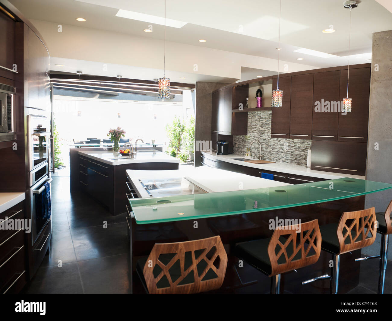 USA, Utah, St. George, Interior of modern domestic kitchen Stock Photo ...