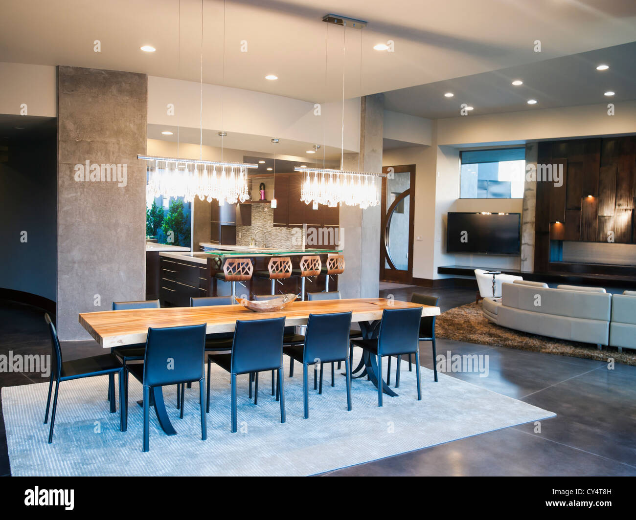 USA, Utah, St. George, Modern living room interior Stock Photo - Alamy