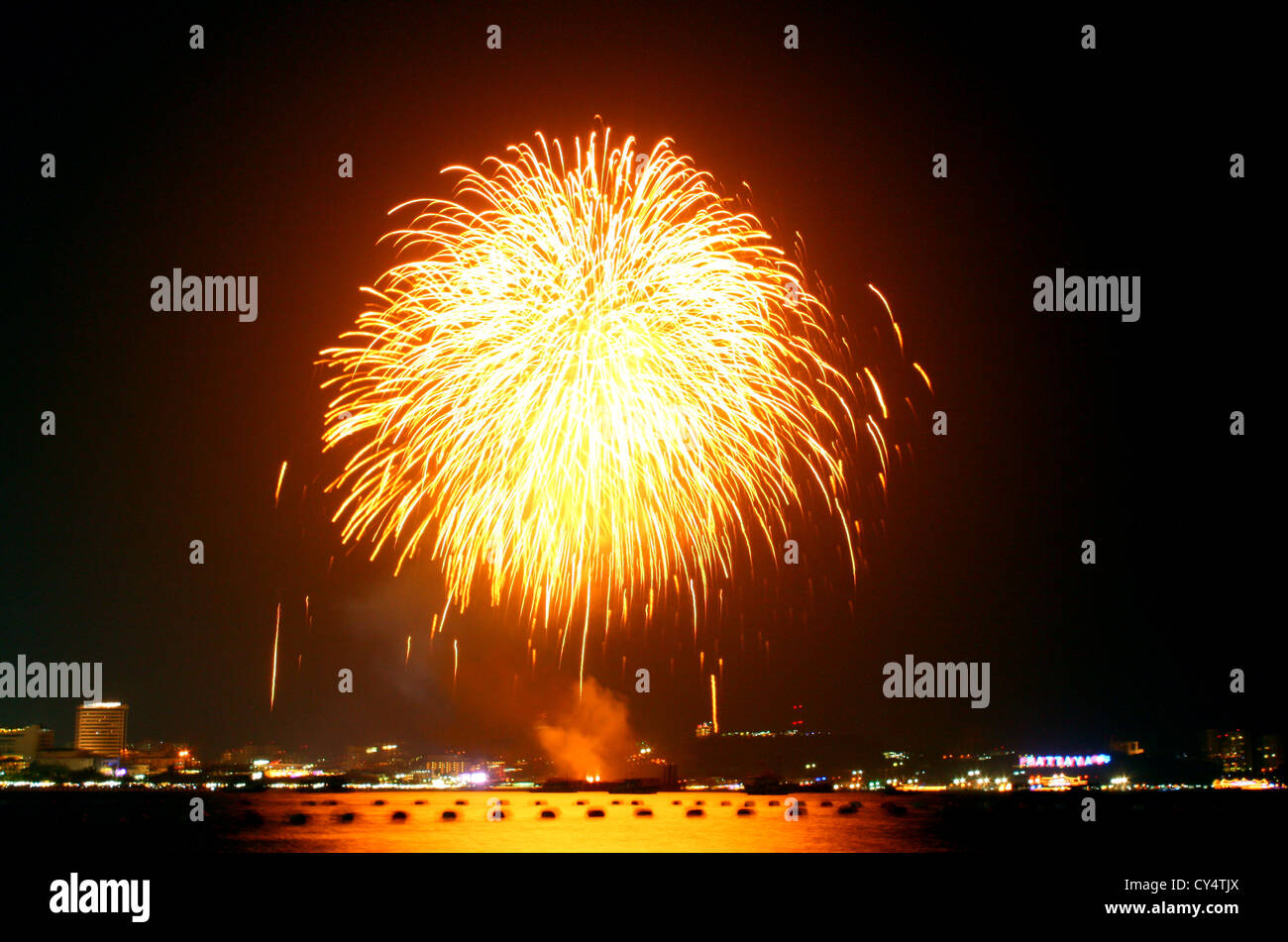 Firework at night Stock Photo - Alamy