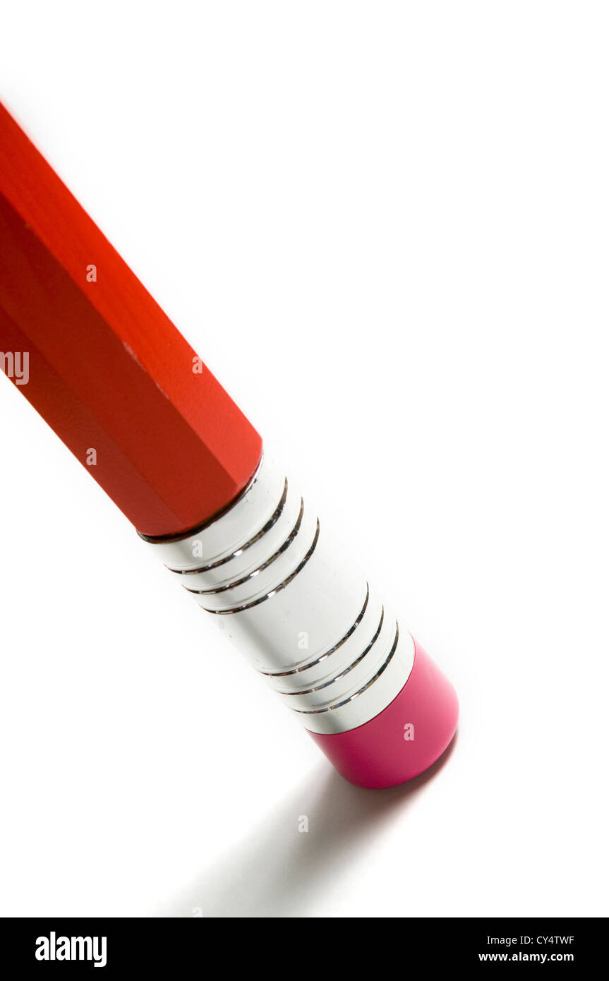 red pencil erasing Stock Photo - Alamy