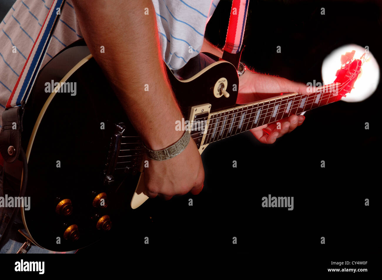 Electric Guitar Performance - Music Band - Rock Band Stock Photo - Alamy