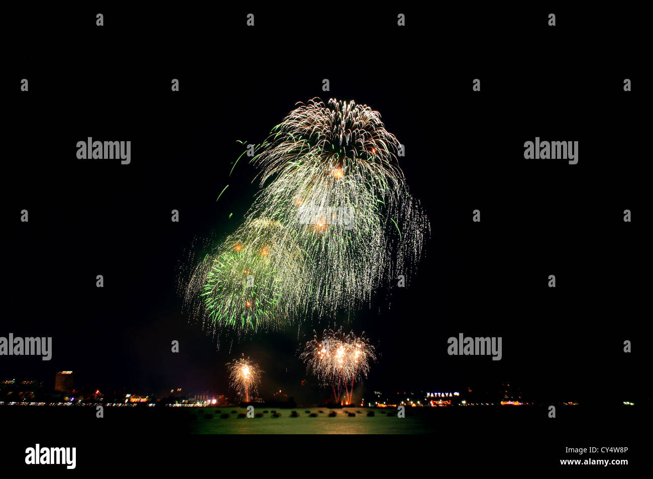 Firework at night Stock Photo - Alamy
