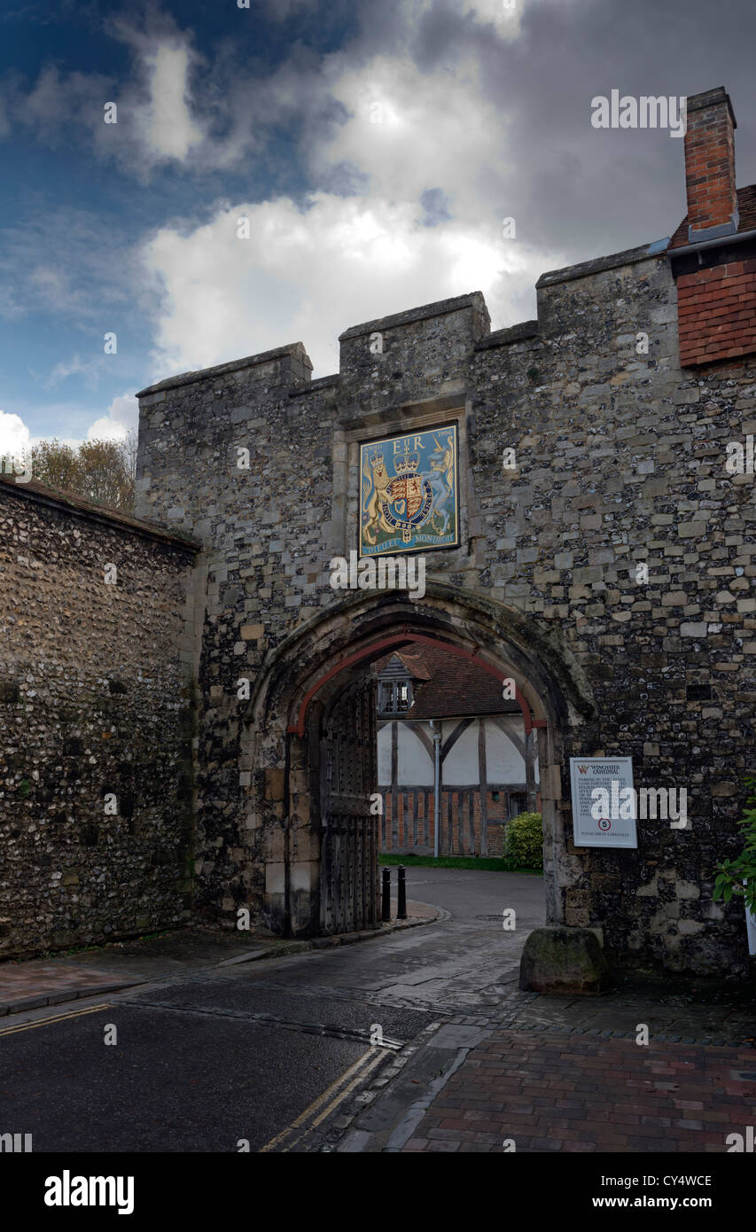 England hampshire winchester priory gate hi-res stock photography and ...