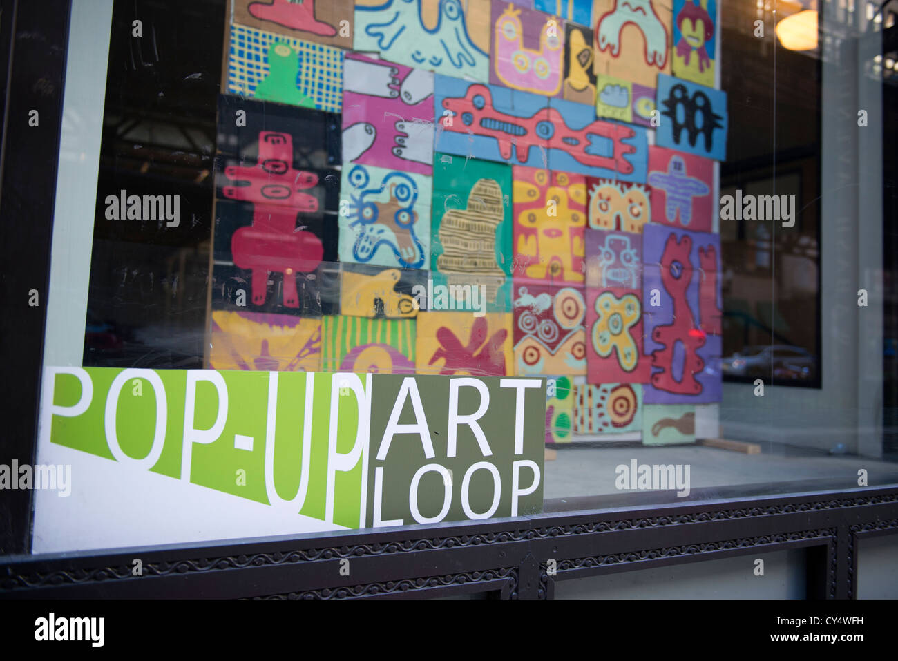Pop Up Art Loop in Chicago Stock Photo - Alamy