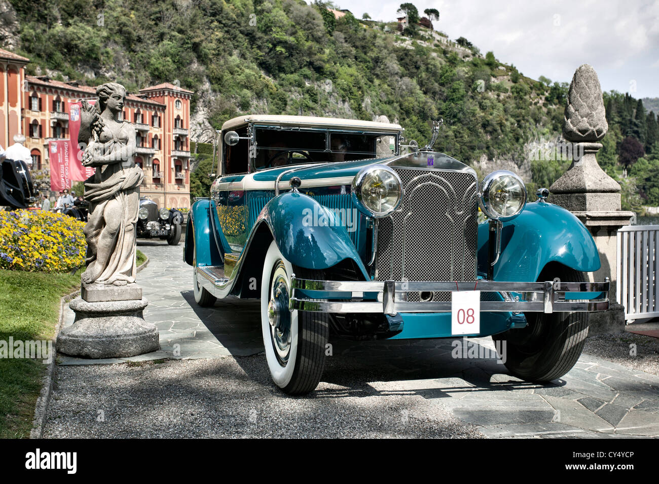 Isotta Fraschini vintage car on Parade at the Villa d'Este Concours ...