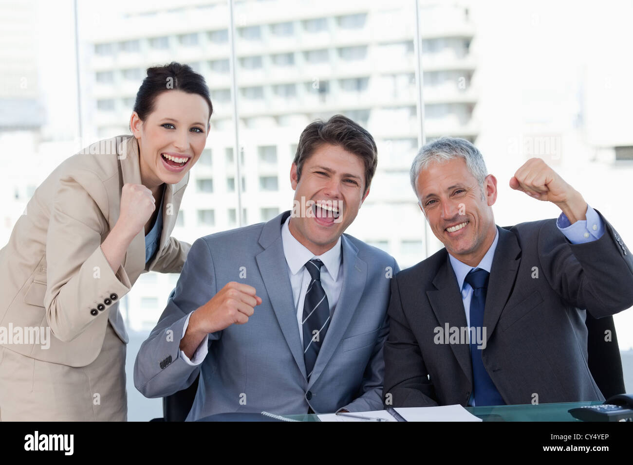 Victorious team hi-res stock photography and images - Alamy