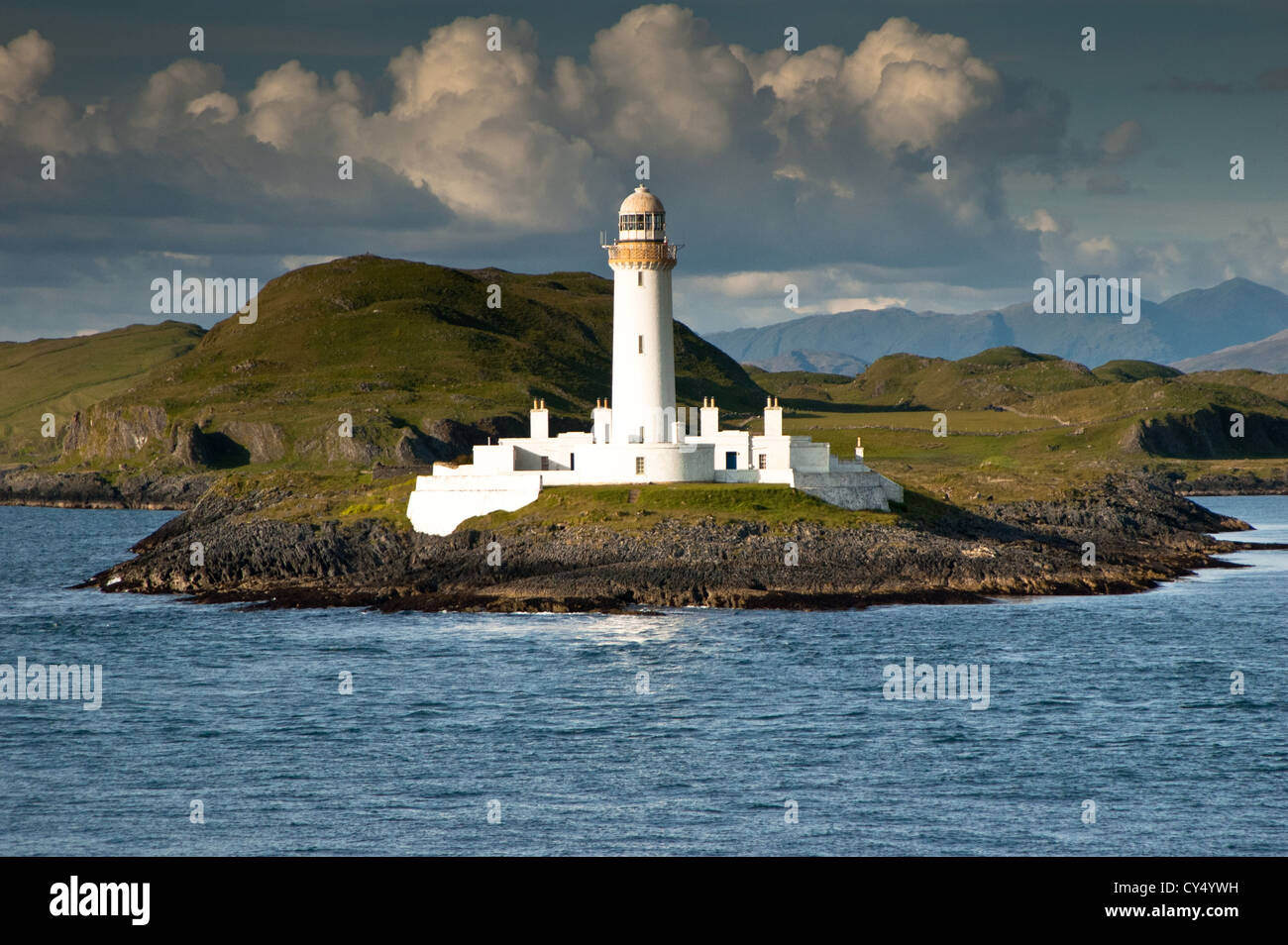 Lismore lighthouse, Sound of Mull, west coast of Scotland Stock Photo ...