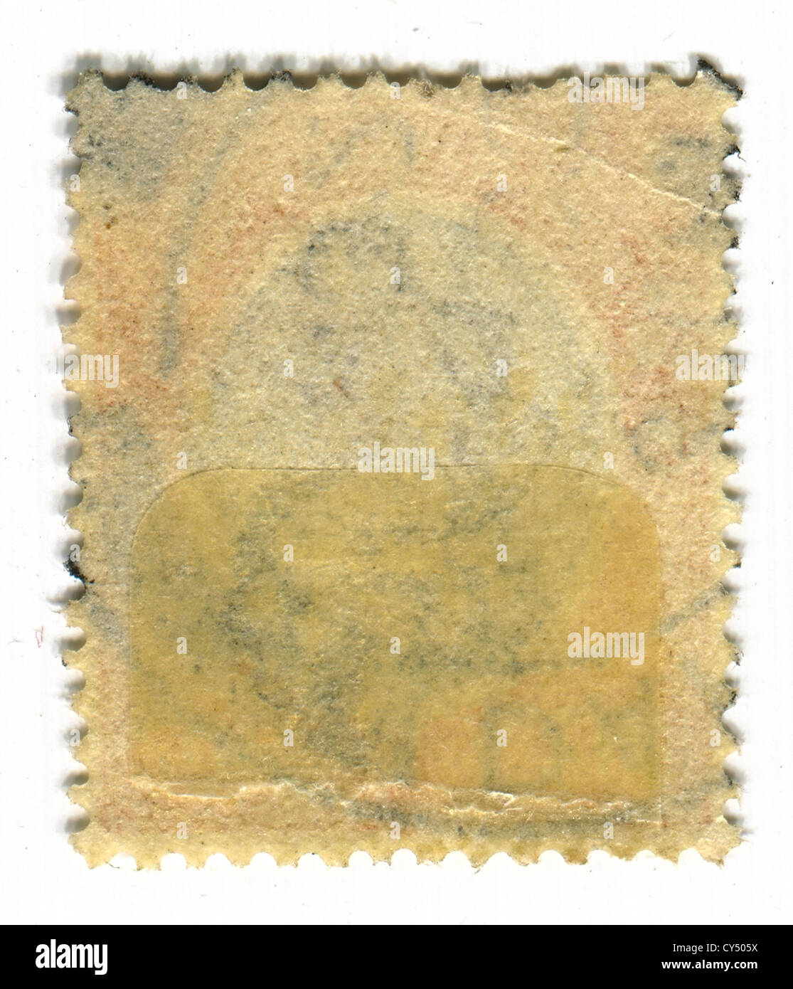 The reverse side of a postage stamp Stock Photo - Alamy