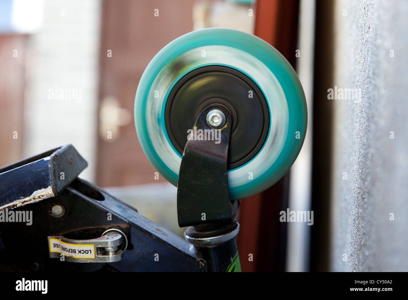 Winding wheel of small scooter Stock Photo - Alamy