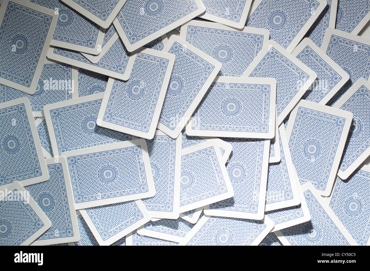 Abstract background of scattered poker cards Stock Photo - Alamy