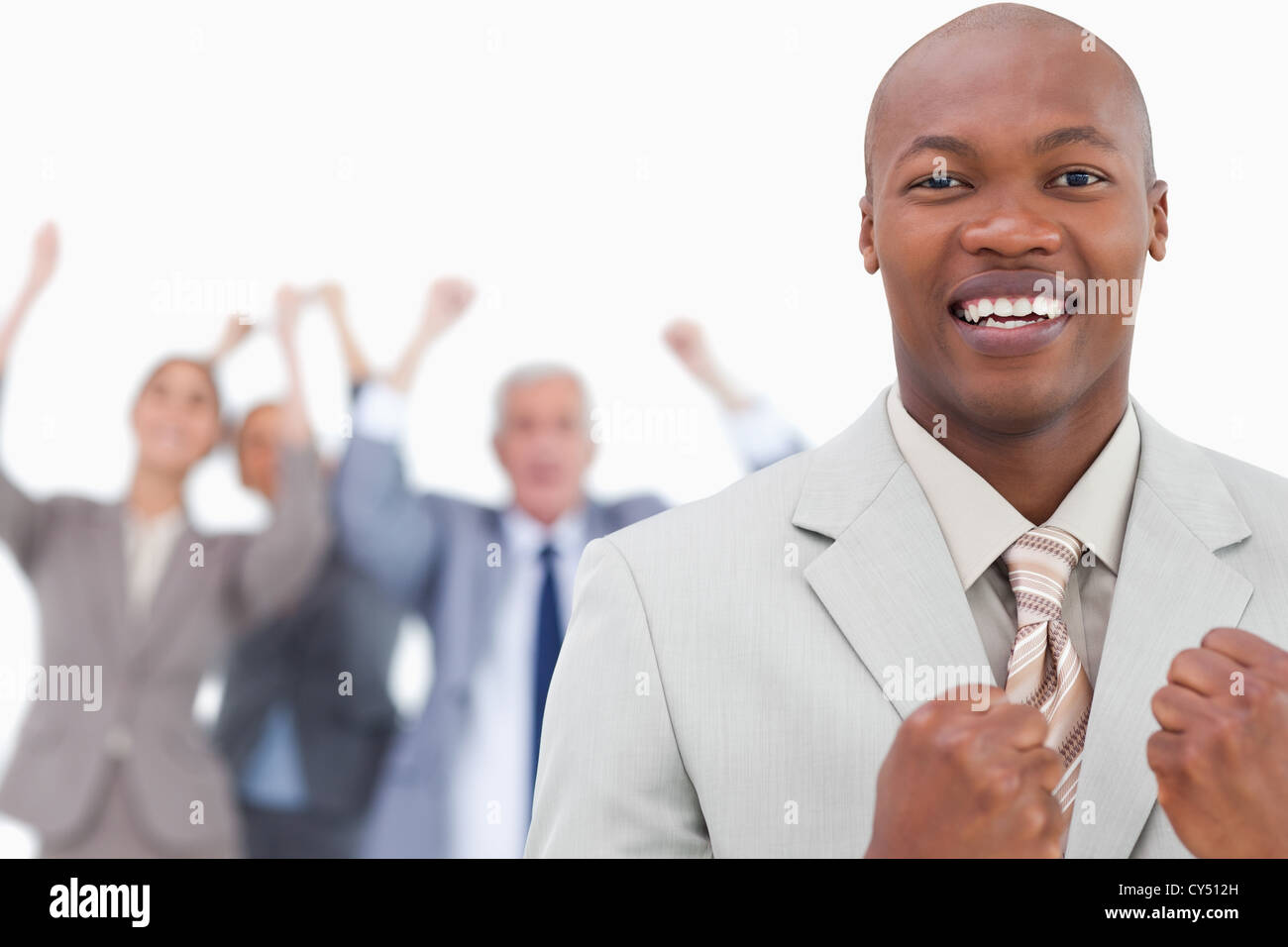 Triumphant team hi-res stock photography and images - Alamy