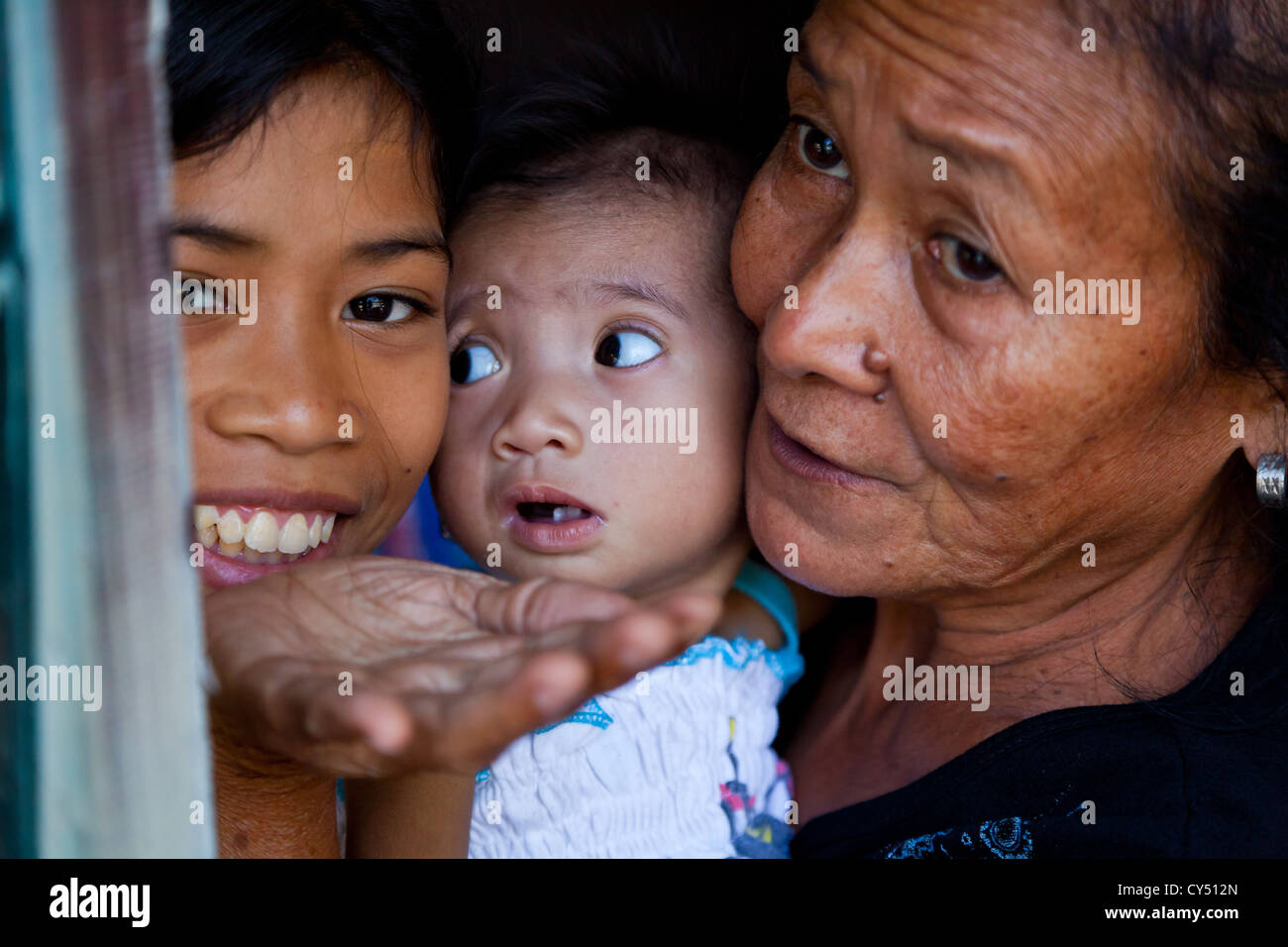 Small Family in the Old Town of Manila, Philippines Stock Photo - Alamy