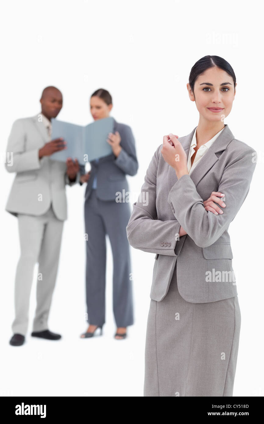 Young female male workers Cut Out Stock Images & Pictures - Alamy